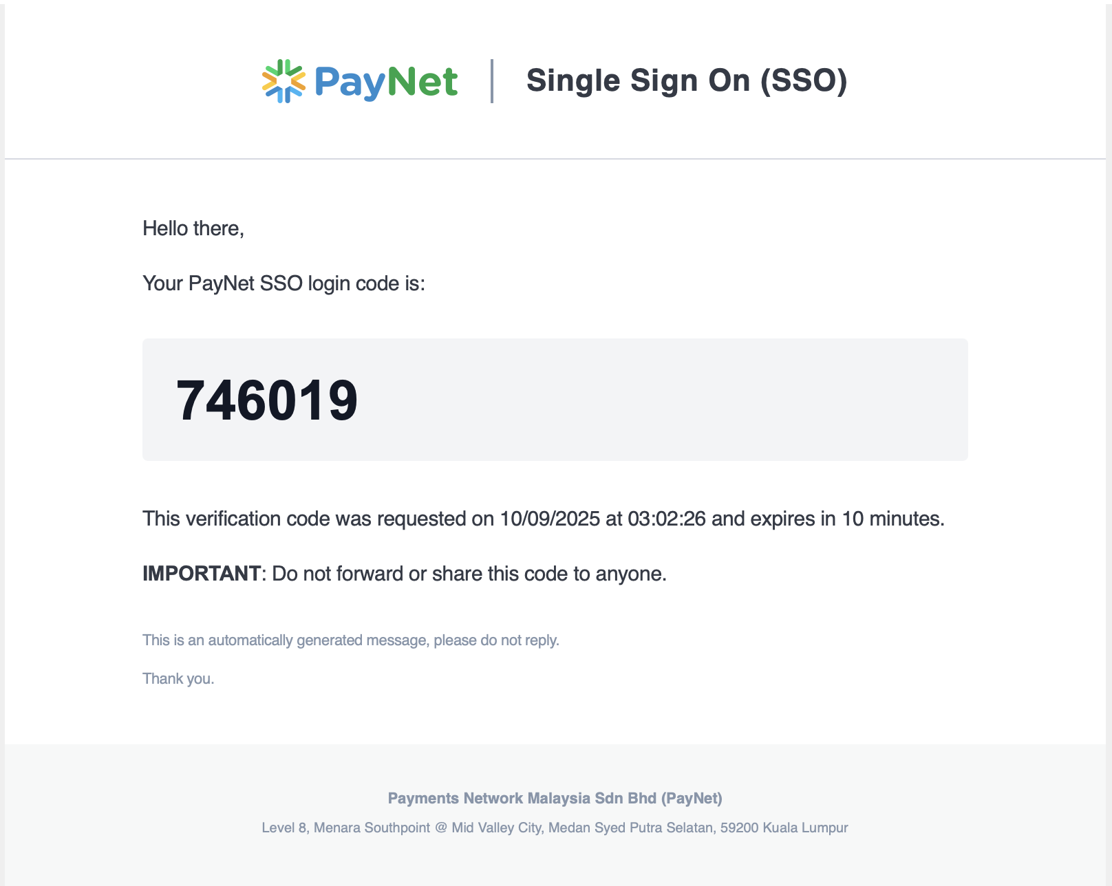 PayNet Single Sign On (SSO) User Account Registration Guide – PayNet Support